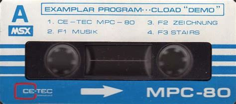 Mpc 80 Examplar Program 1985 Msx Ce Tec Releases Generation Msx