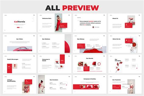 Шаблон Powerpoint для профиля калифорнийской компании Шаблоны презентаций Включая подача и