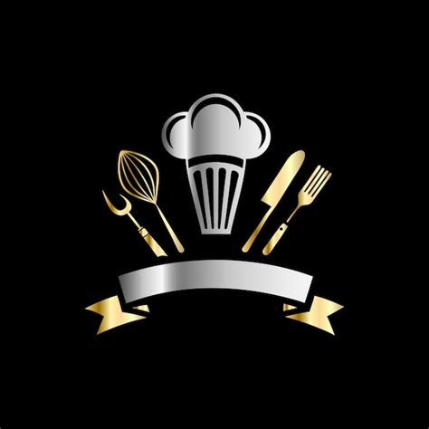 Premium Vector Restaurant Logo Template Chef Hat Spoon Fork And Knife
