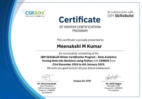 Thankyou Ibm Csrbox Mentors Skillsbuild Dataanalytics Gratitude Meenakshi M Kumar