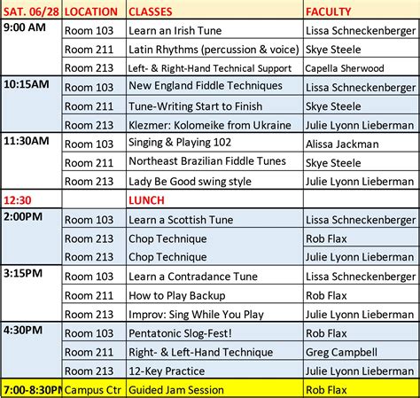 Class Schedules Strings Without Boundaries