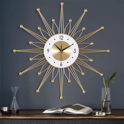 Lanmou Horloge Murale Design Moderne Grande Horloge Murale Silencieuse