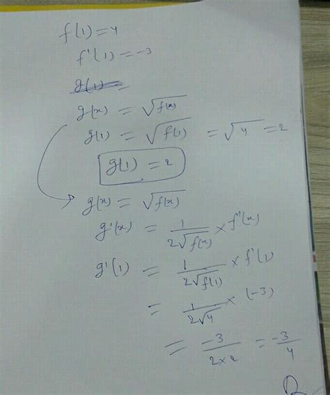 If F Is A Differentiable Such That F 1 4 And F