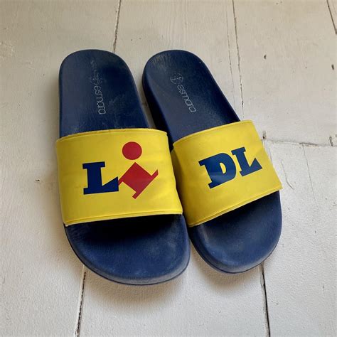 Lidl Sliders Slides Size 7 5 8 Lidl Hype Depop