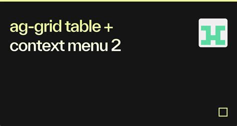 Ag Grid Table Context Menu 2 Codesandbox