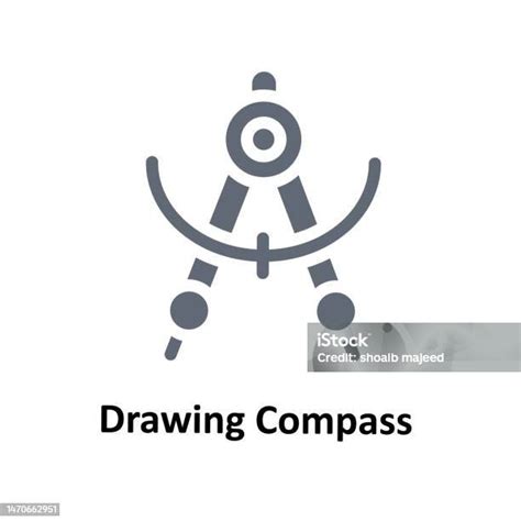 Dessin Vecteur Boussole Icônes Pleines Stock Simple Dillustration