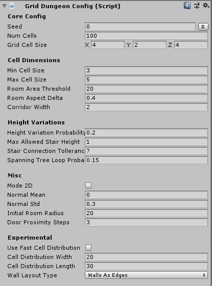 Properties Dungeon Architect For Unity