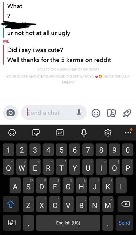 Just Had This Chat And Gave Each Others Snap Im 15 And Ugly Romegle