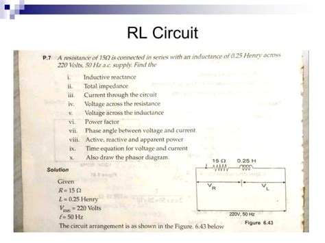 Problems On Rl Lc Rlc Circuits For Electronic Circuits Pdf