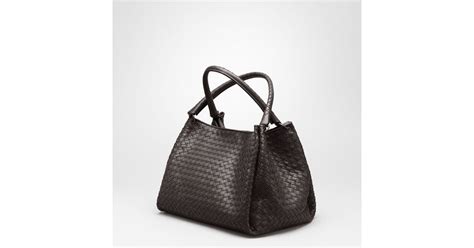 Bottega Veneta Leather Parachute Bag In Nero Intrecciato Nappa In Black