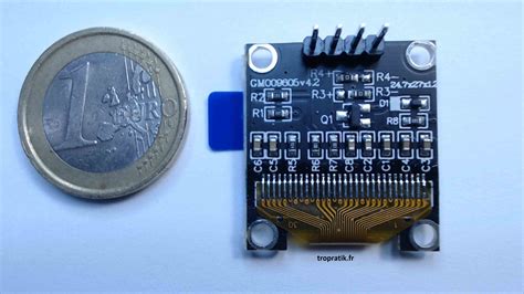 Écran 096 Pouces Oled I2c Ssd1306 128x64 Bleu Tropratik