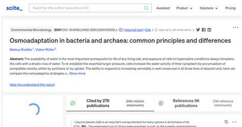 Osmoadaptation In Bacteria And Archaea Common Principles And Differences
