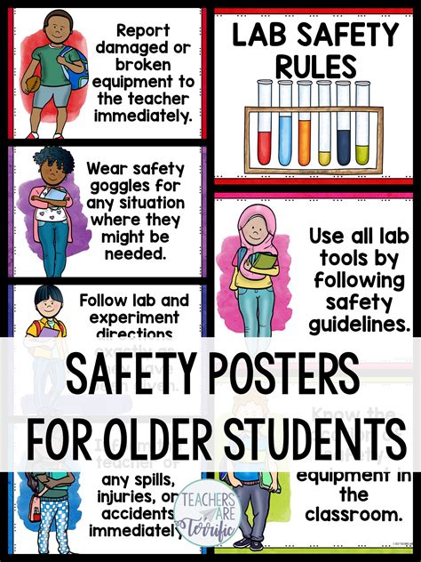 Science Safety Poster Safety Poster For Science Lab Biology Clipart
