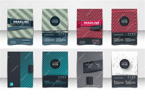 Premium Vector Abstract Vector Layout Background Set For Art Template Design List Front