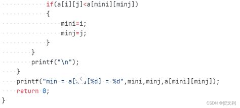 c语言程序设计作业03 7 2 找出矩阵中最小值所在的位置 分数 5 全屏浏览题目 切换布局 作者 二维数组 单 csdn博客