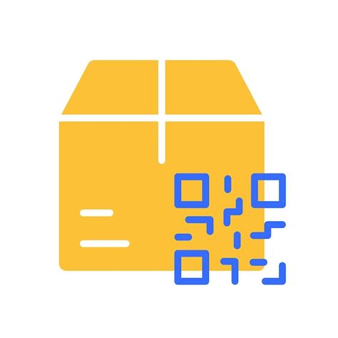 Premium Vector Box With Qar Code Line Icon Scan Smart Delivery