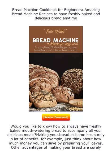 PPT Free Read Pdf Bread Machine Cookbook For Beginners Amazing