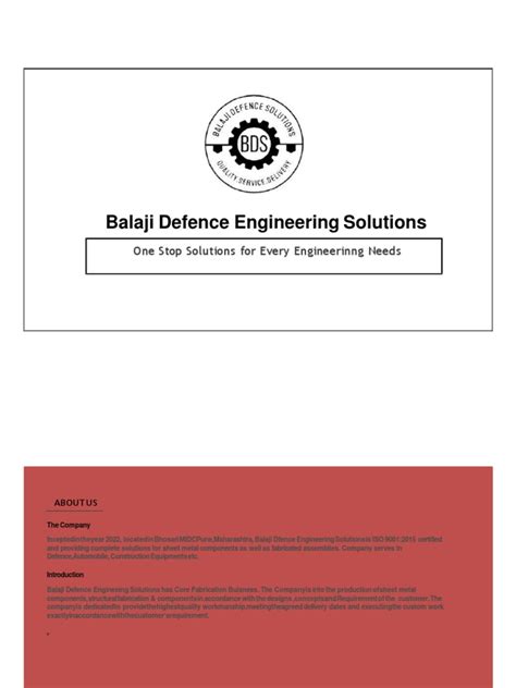 Balaji Company Profile Pdf Numerical Control Engineering