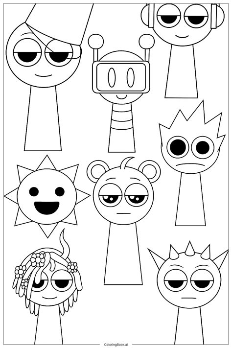 12 Dibujos De Sprunki Para Colorear Pdf Y Png Gratis