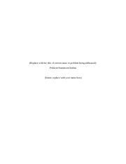 Problem Statement Outline Identifying The Significance Causes Course Hero