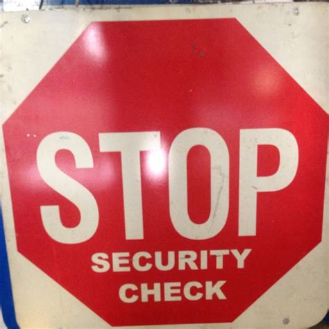 Stop Security Check Signage Hobbies And Toys Memorabilia And Collectibles