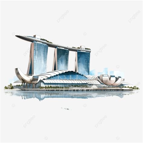 濱海灣 新加坡 新加坡 碼頭 天際線png去背圖片素材免費下載，免摳圖設計圖案下載 Pngtree