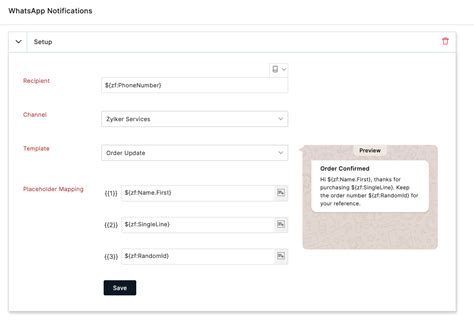 Whatsapp Notifications Zoho Forms