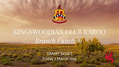 Kingswoodian Club Karoo Branch Graaff Reinet Function Kingswood College