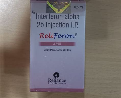 Reliferon 3miu Interferon Alpha 2b Injection At Best Price In Pune Globalhealth Solution