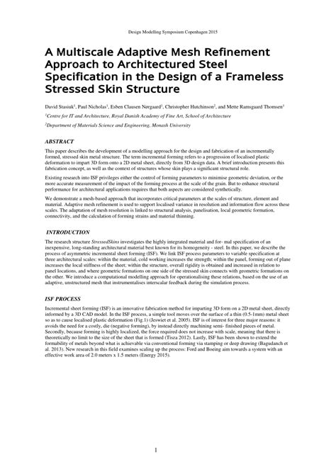 Pdf A Multiscale Adaptive Mesh Refinement Approach To Architectured Steel Specification In The