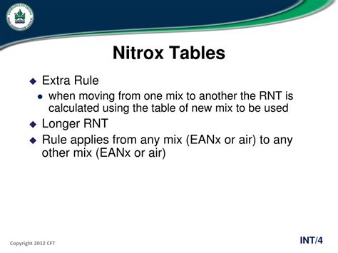 Ppt Dive Tables And Equivalent Air Depth Powerpoint Presentation Free Download Id 3290133