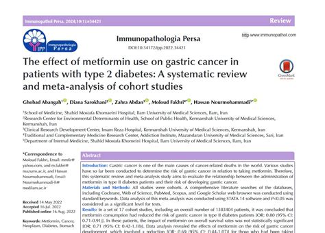 Metformin Use In Type 2 Diabetes Patients Hamid Nasri Posted On The Topic Linkedin