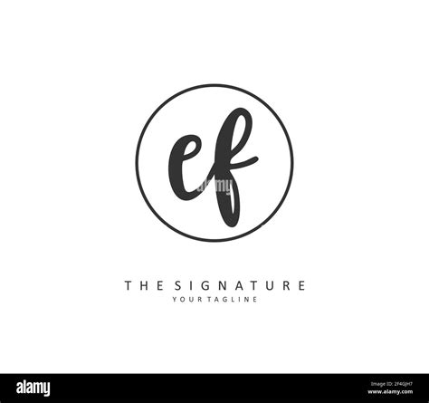 Ef Initial Letter Handwriting And Signature Logo A Concept Handwriting Initial Logo With