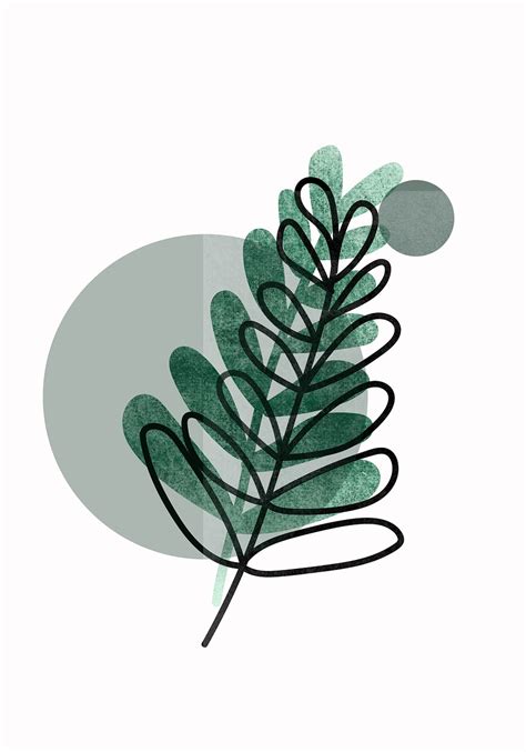 Download Boho Art Leaves Foliage Royalty Free Stock Illustration