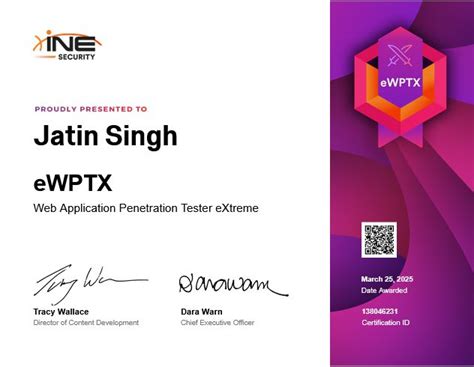 Cybersecurity Ewptxv3 Penetrationtesting Websecurity Appsec Ine Jatin Singh 16 Comments