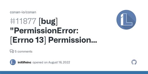 Bug Permissionerror Errno 13 Permission Denied On Windows