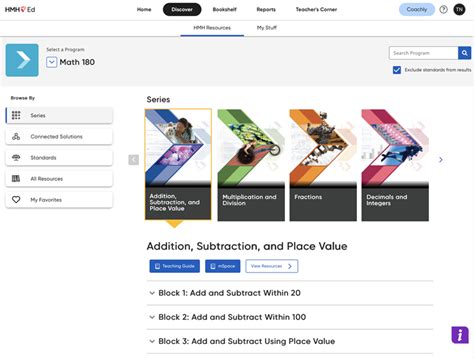 Accessing Math 180 Content As A Teacher In Hmh Ed