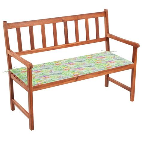 Banco de Jardim Almofadão 120 cm Madeira Acácia Maciça 3063780 Kuantokusta