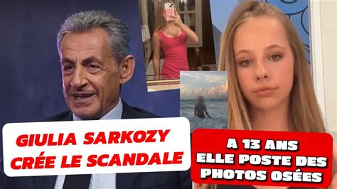 À 13 Ans Giulia Sarkozy Crée La Polémique Avec Des Photos Jugées Osées Youtube