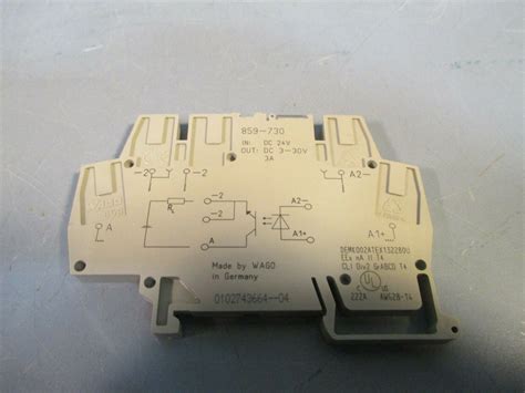 Wago Optocoupler Terminal Block Relay 859 730 Etech Surplus