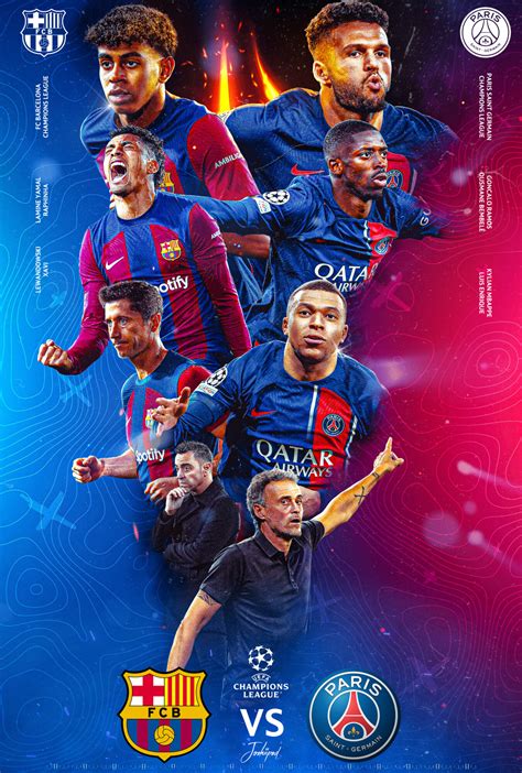 Fc Barcelona Vs Paris Saint Germain Poster By Joshpsd