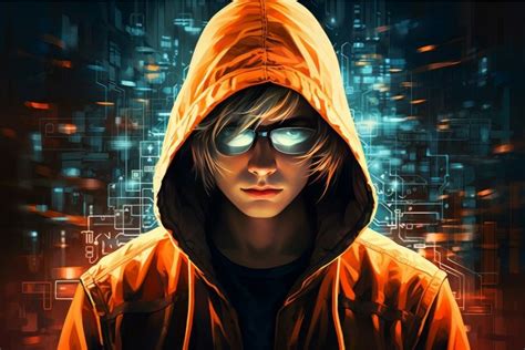 Determined Hacker Portrait Generate Ai