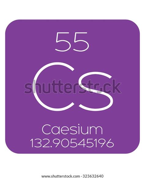 Periodic Table Elements Caesium Stock Vector Royalty Free Shutterstock