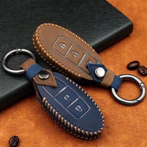 NISSAN Leather Car Key Remote Cover Casing Holder Case Nissan Almera X