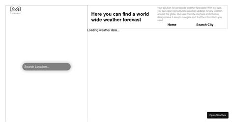 Weather App Codesandbox