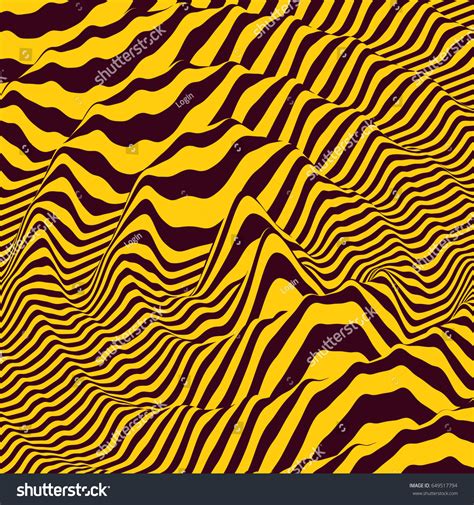 Waveform Background Dynamic Visual Effect Surface Stock Vector Royalty