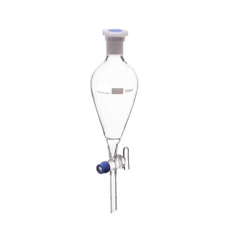 100ml Glass Separating Funnel With Glass Ground Ptfe Stopper Glass Lab Glassware Daraz Pk