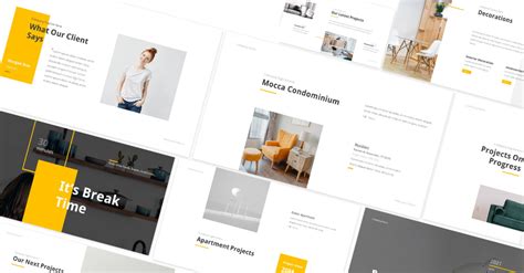 Шаблон Powerpoint Мебель Inc 190714 Templatemonster