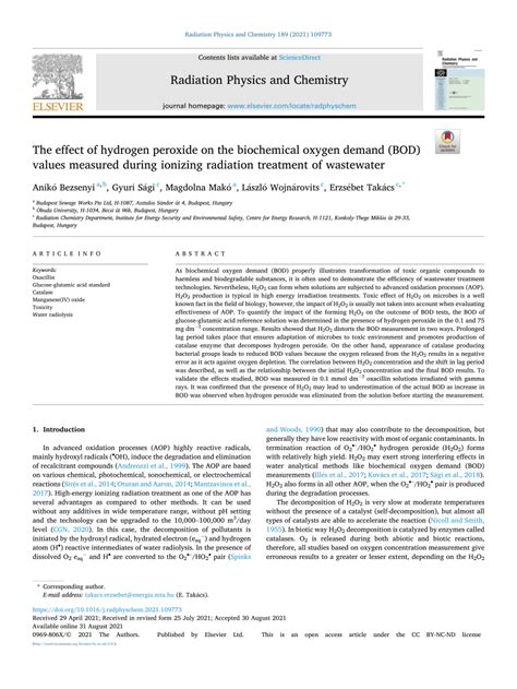 Pdf Rate Constants Of Sulfate Radical Anion Reactions With Organic
