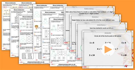 Efficient Multiplication Year 4 Multiplication and Division Resource ...